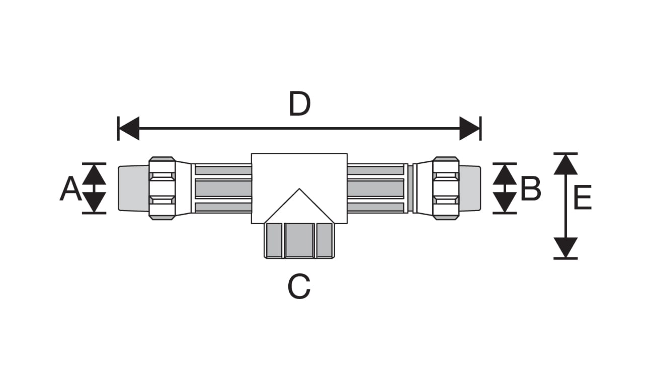 Tee with Female Thread Branch (BSPT Female) – Sansico